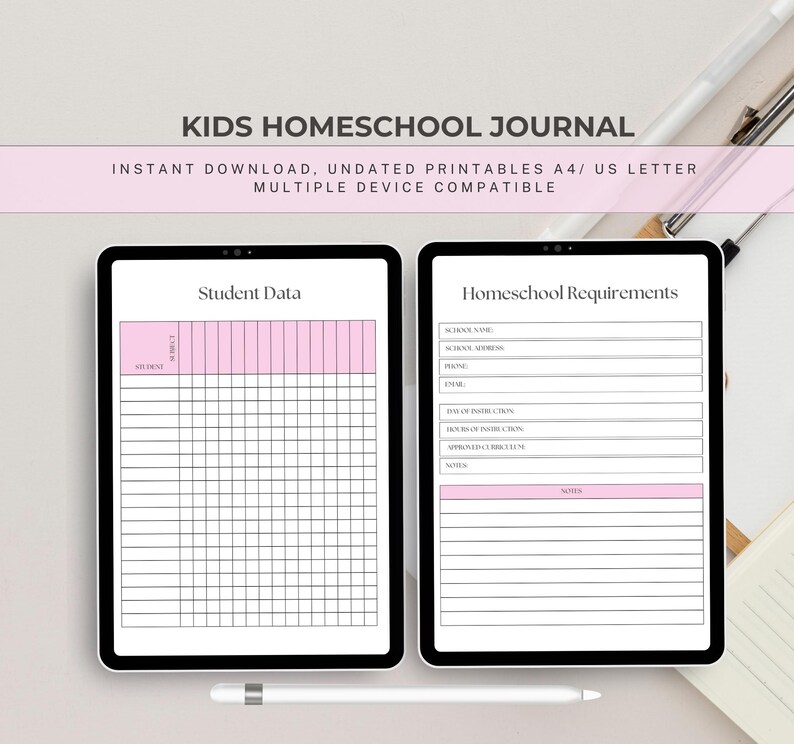 Kids Homeschool Planner | Printable Homeschool Schedule | Learning ...