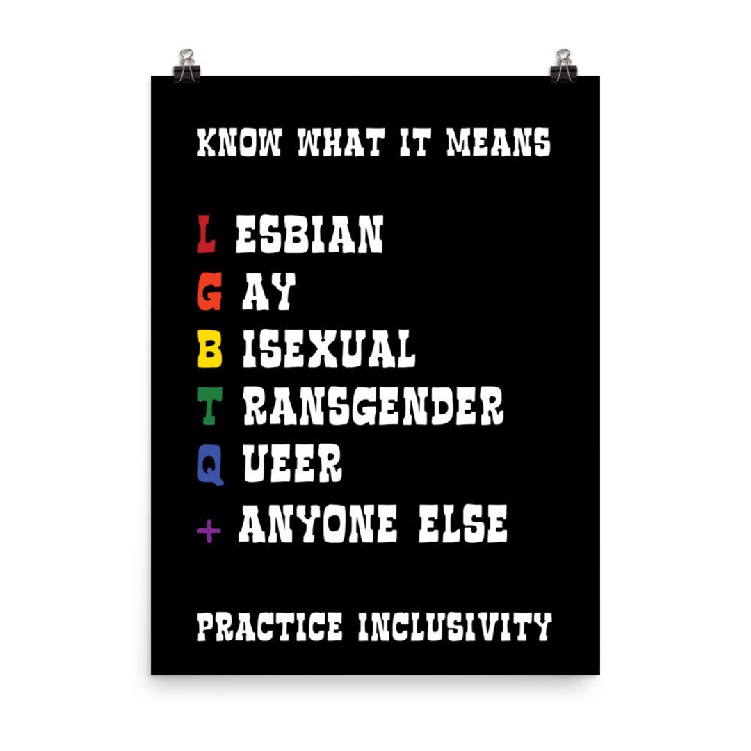 LGBTQ Inclusivity Pride Poster - Etsy