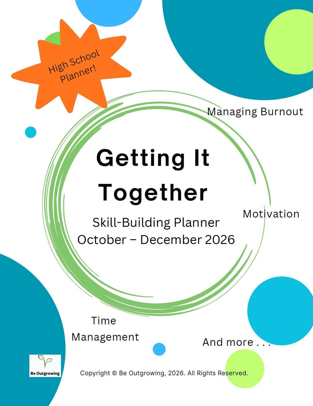 Getting It Together Skill-building Planner (high School) (october ...