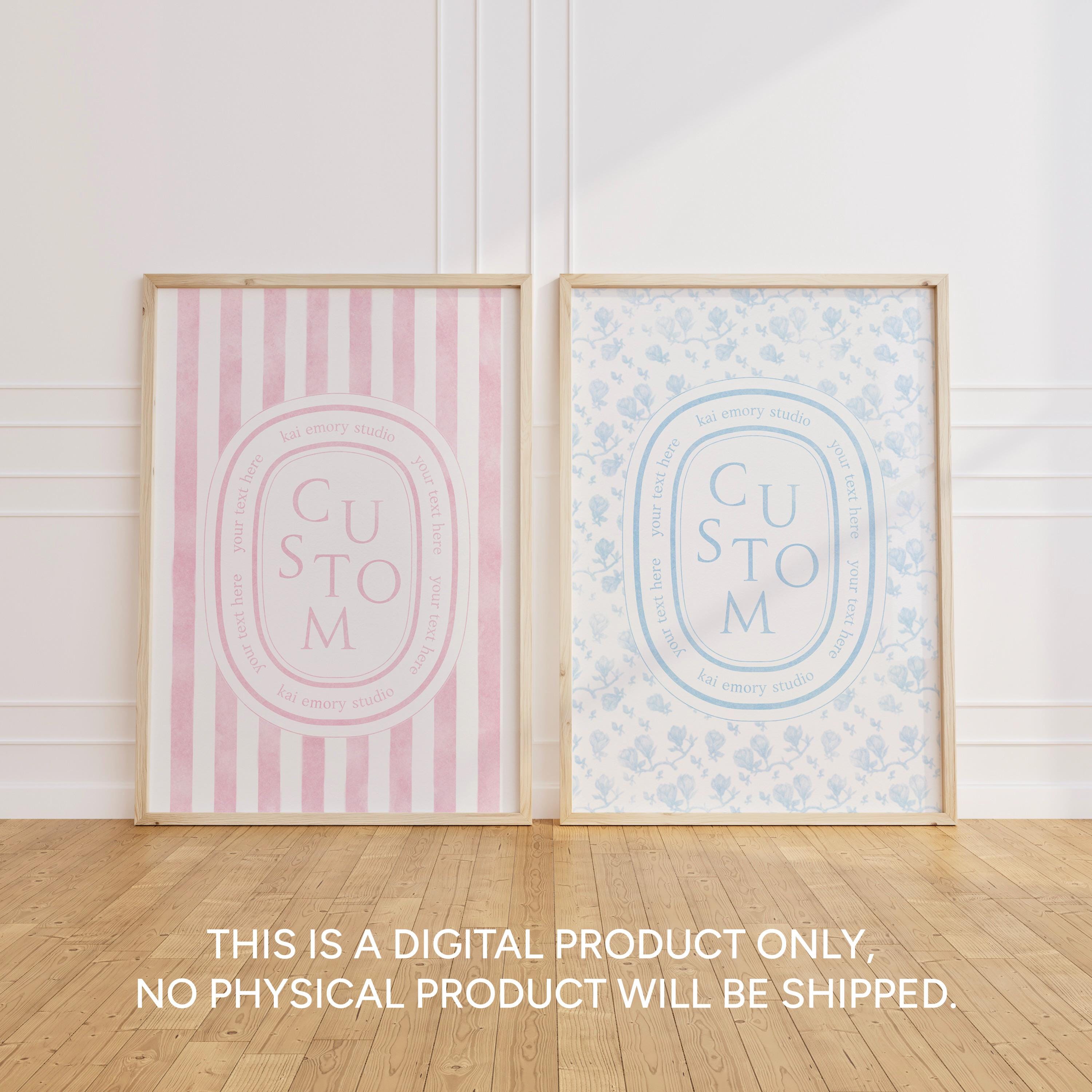 Custom Diptyque Inspired Sticker Label: Personalized Candle Logo ...