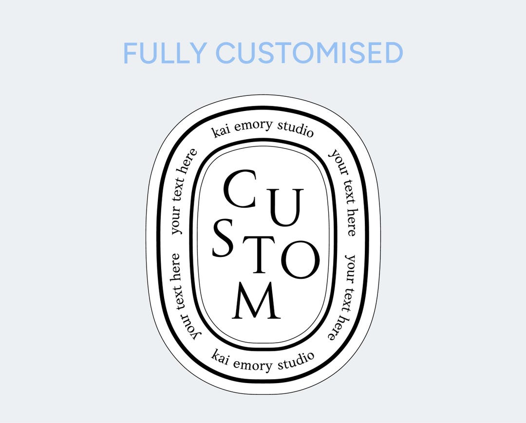 Custom Diptyque Inspired Sticker Label Personalized Diptyque Label ...