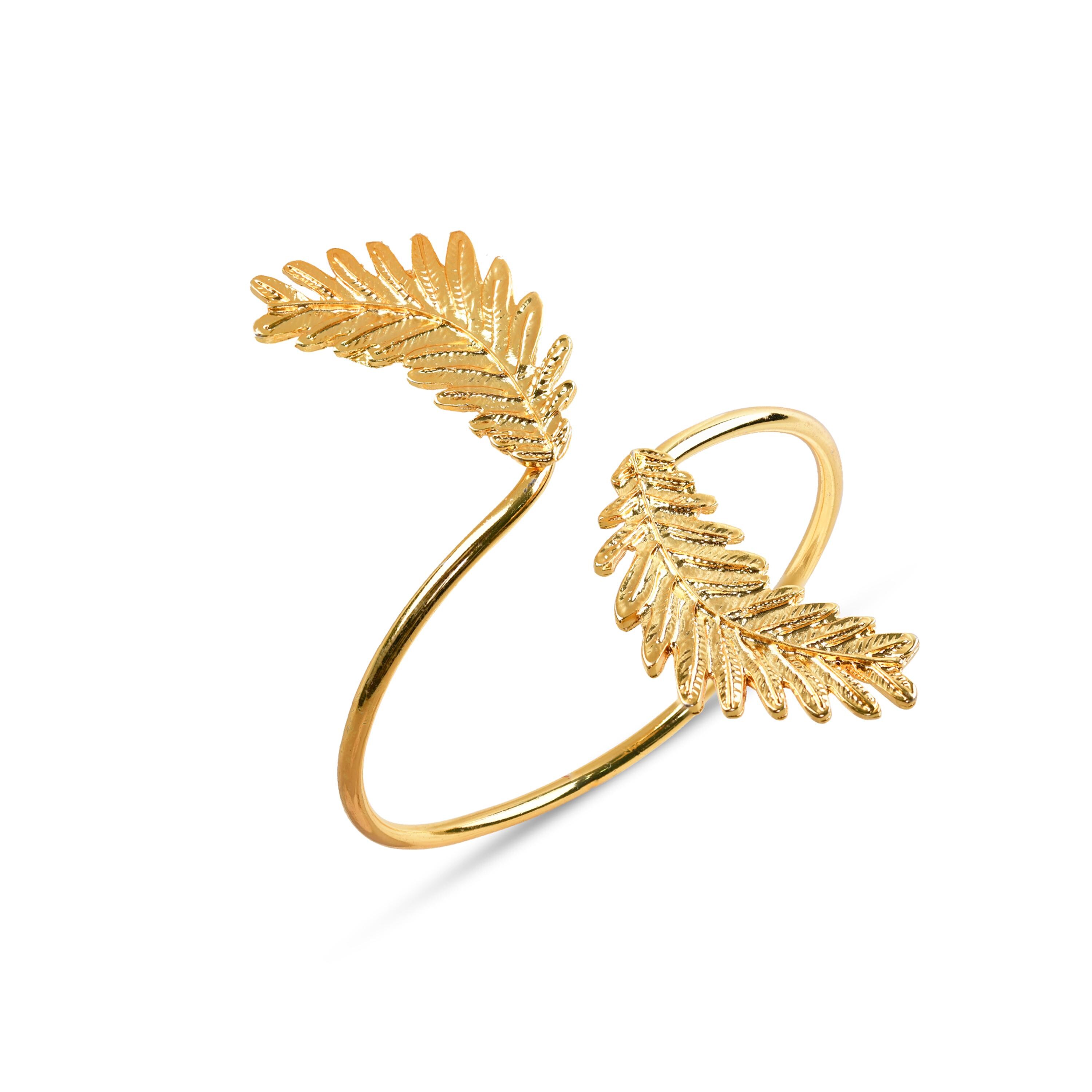 Handcrafted Adjustable Open Band Copper Upper Arm Cuff - Ethnic Twist ...