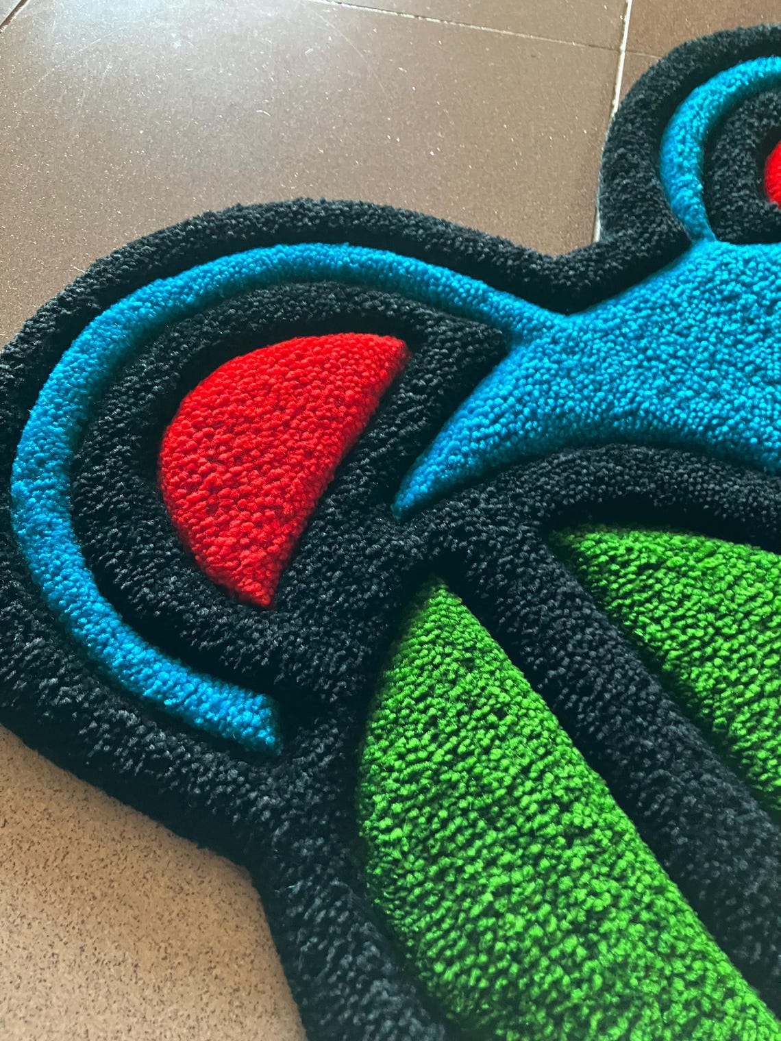 Radiohead Modified Bear Tufted Rug - Custom Tufted Rug, Handmade Rug ...