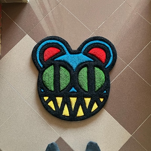 Radiohead Modified Bear Tufted Rug - Custom Tufted Rug, Handmade Rug ...