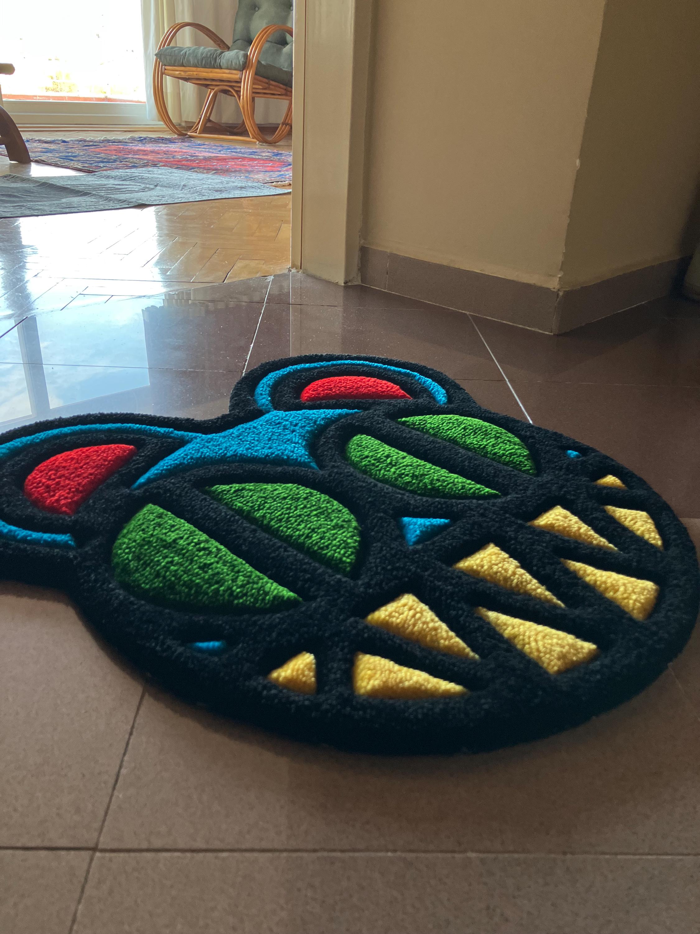 Radiohead Modified Bear Tufted Rug - Custom Tufted Rug, Handmade Rug ...