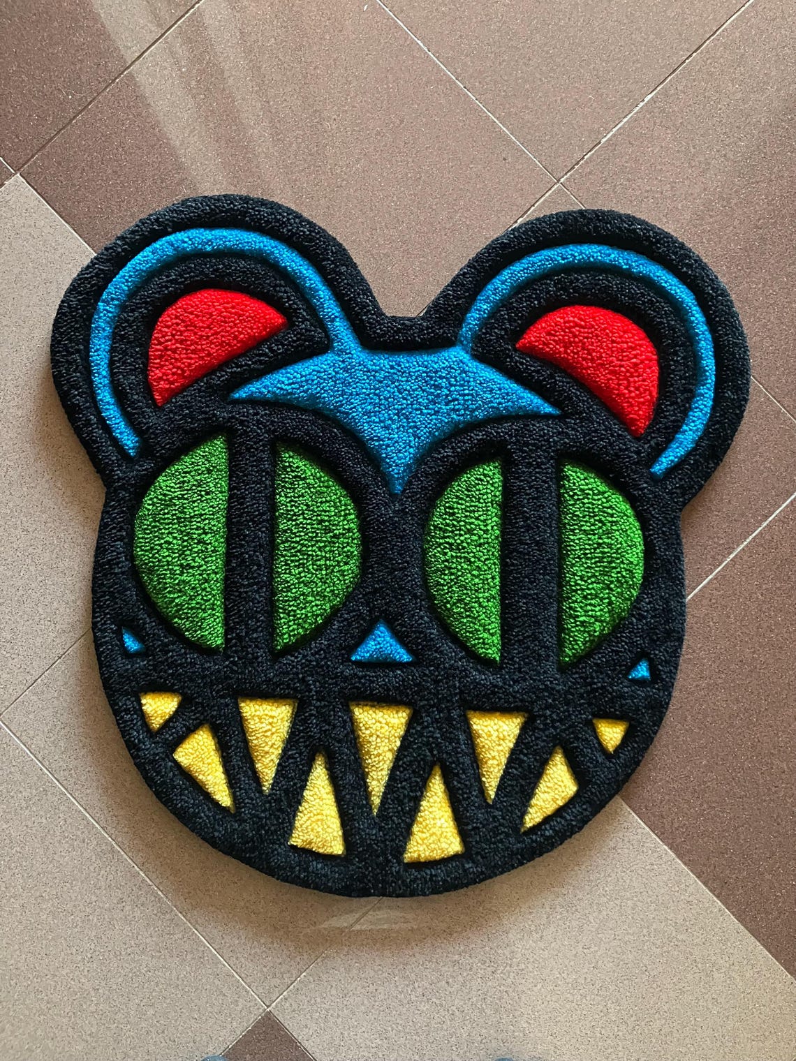 Radiohead Modified Bear Tufted Rug - Custom Tufted Rug, Handmade Rug ...