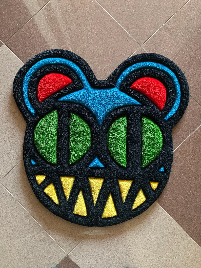 Radiohead Modified Bear Tufted Rug - Custom Tufted Rug, Handmade Rug ...