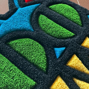 Radiohead Modified Bear Tufted Rug - Custom Tufted Rug, Handmade Rug ...