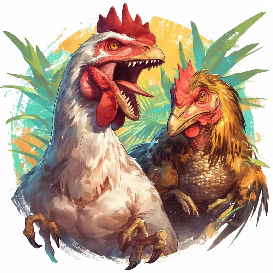 Jurassic Chicken Art for Your Coop Decor, Svg, Png, Jpeg, Dxf - Etsy