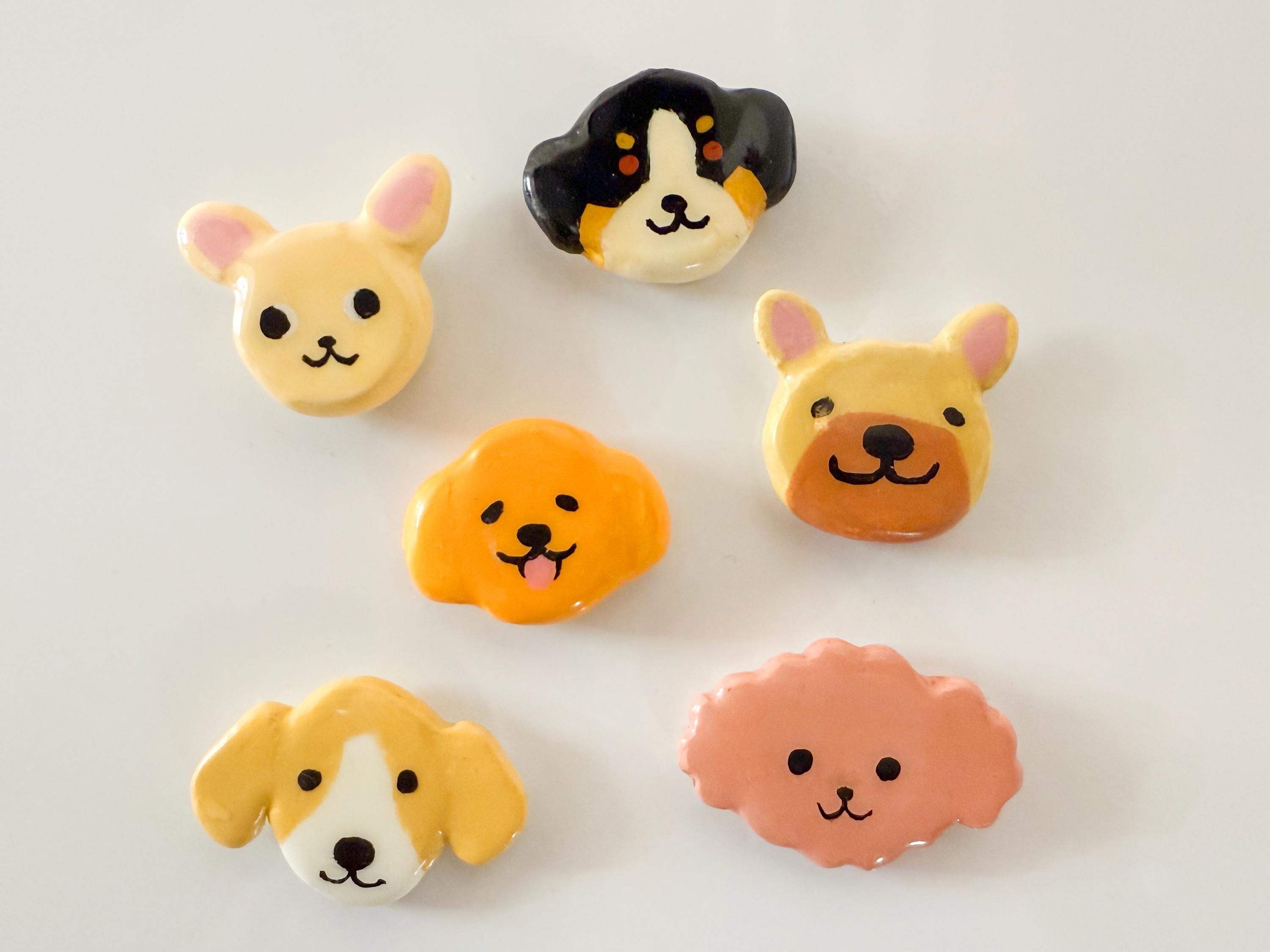 Handmade Dog Clay Magnet – Unique Fridge Decor & Gift | Cute Dog Magnet ...
