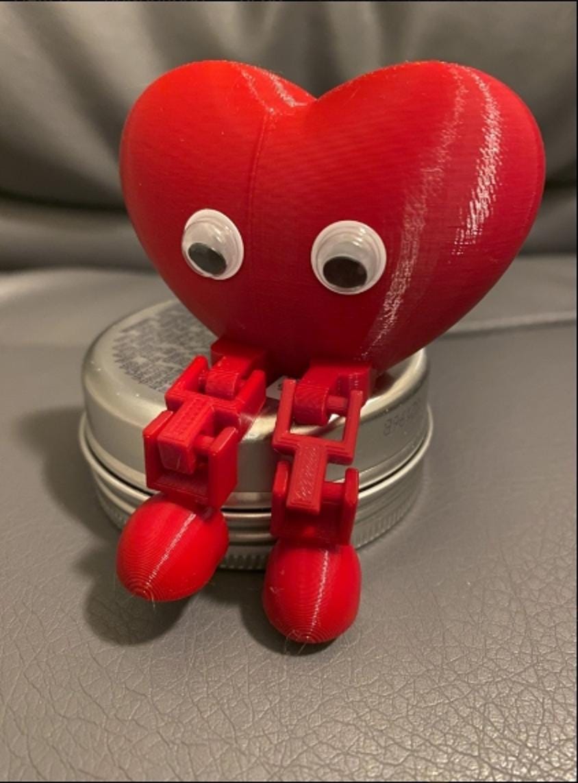 Stl File 3D Printing Heart Buddy Flexible / Articulated Sculpture 3D ...