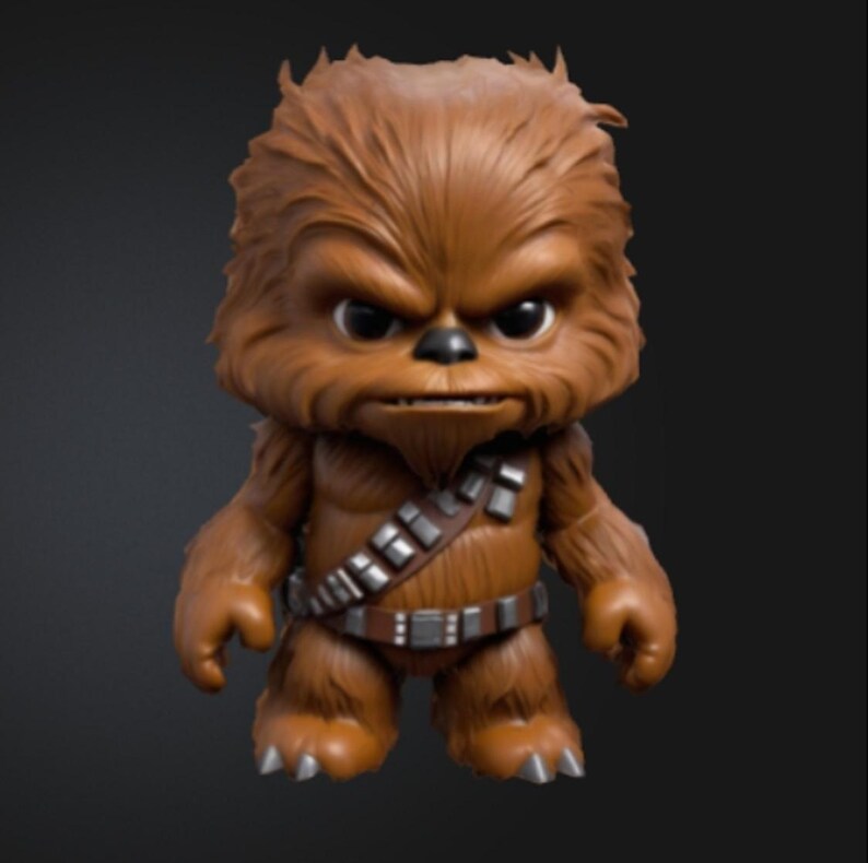 Stl Filechibi Chewbacca 3D Model STL File Printable Chewbacca Figure ...