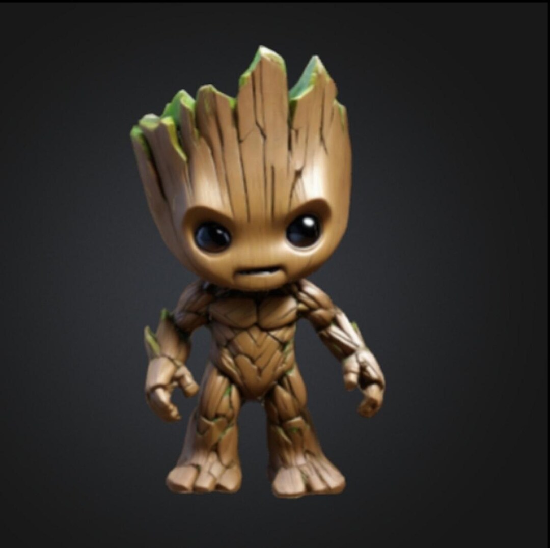 Stl Filechibi Super Groot 3D Model STL File Printable Groot Figure for ...