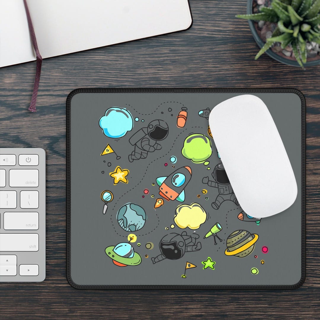 Outer Space Mouse Pad for Kids – Fun Galaxy Design, Non-slip Rubber ...