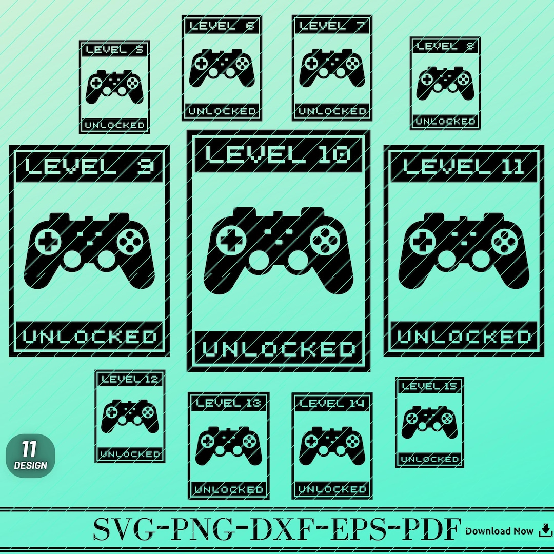 Level Unlocked Svg Bundle, Birthday Boy Svg Cut Files, Perfect for ...