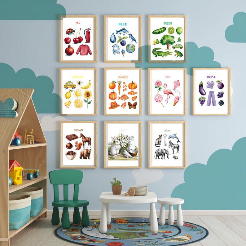 Colour Flashcards Printable, Kids Learn Colour Cards, Language ...