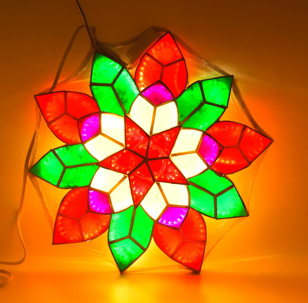14" LED Capiz Parol Star | Handmade Filipino Christmas Lantern - Etsy
