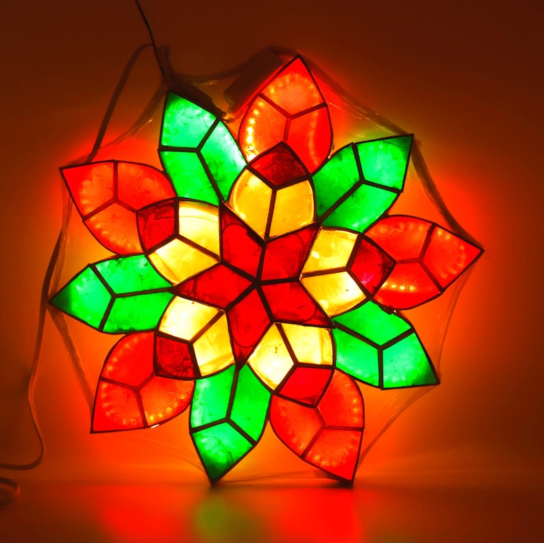 14" LED Capiz Parol Star | Handmade Filipino Christmas Lantern - Etsy