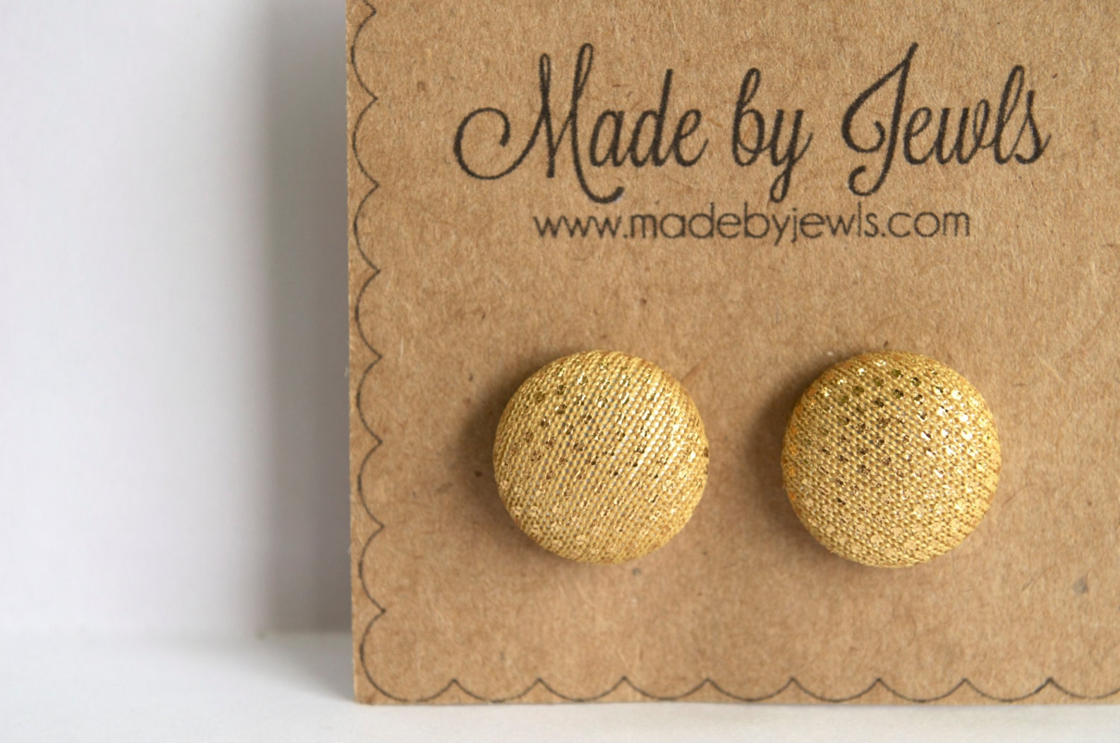 Metallic Light Gold Handmade Fabric Covered Hypoallergenic - Etsy