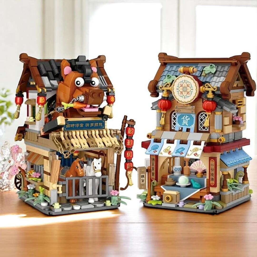 Mini Street Food Shop Model Set – DIY Izakaya, Takoyaki, Shaved Ice ...