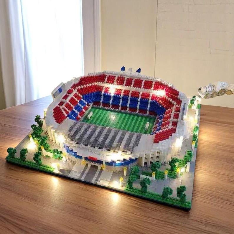 Barcelona Stadium Micro Building Block Set – Mini Football Field ...