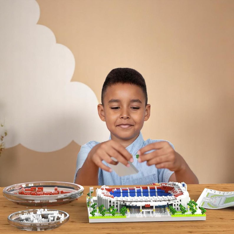 Barcelona Stadium Micro Building Block Set – Mini Football Field ...
