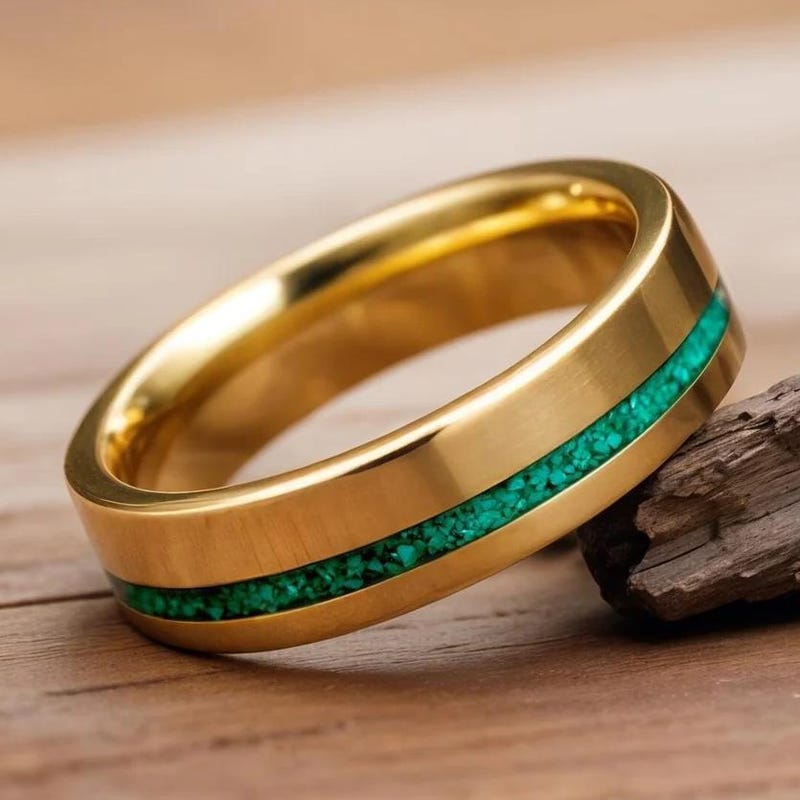 Mans Ring Malachite - Etsy