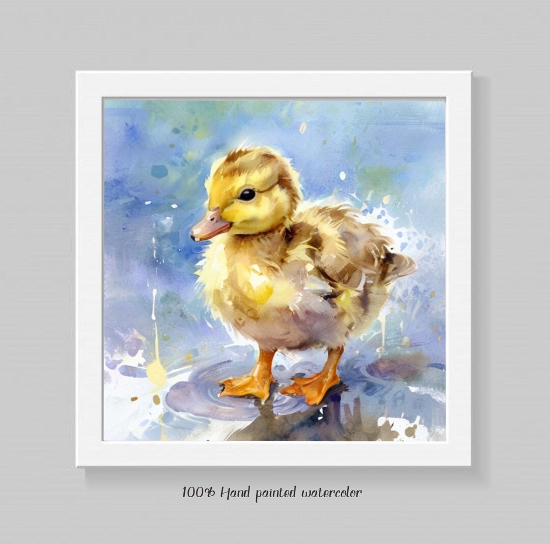 Custom Duckling Painting Watercolor PET Painting Duck Lover Gift Pet ...