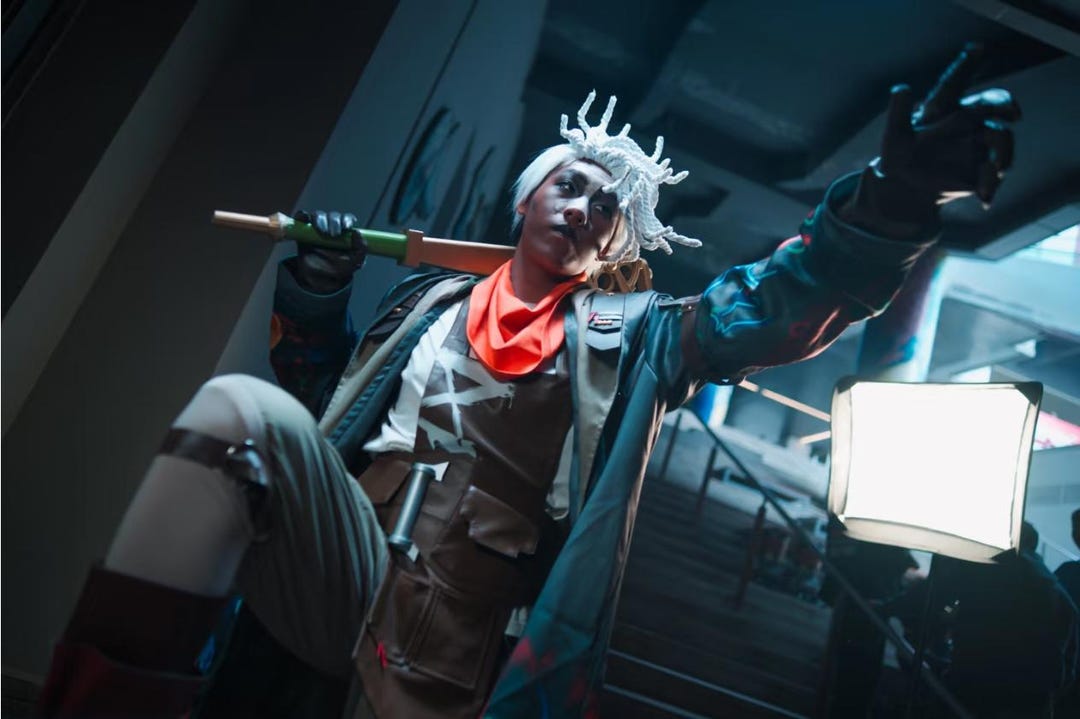 Arcane Ekko Firelights Cosplay Costume – Handmade Custom Outfit & Props ...