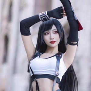 Final Fantasy VII Tifa Lockhart Premium Cosplay Set - Handmade Costume ...