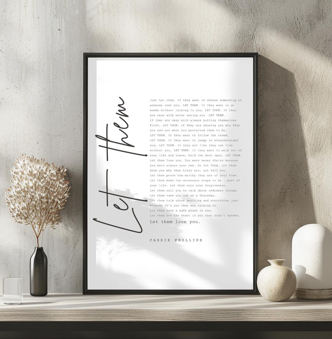 Let Them, Let Them Poem, Let Them Poster, Digital Download Print ...