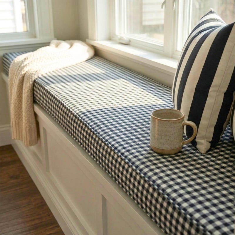 Plaid Cushions for Bench - Etsy