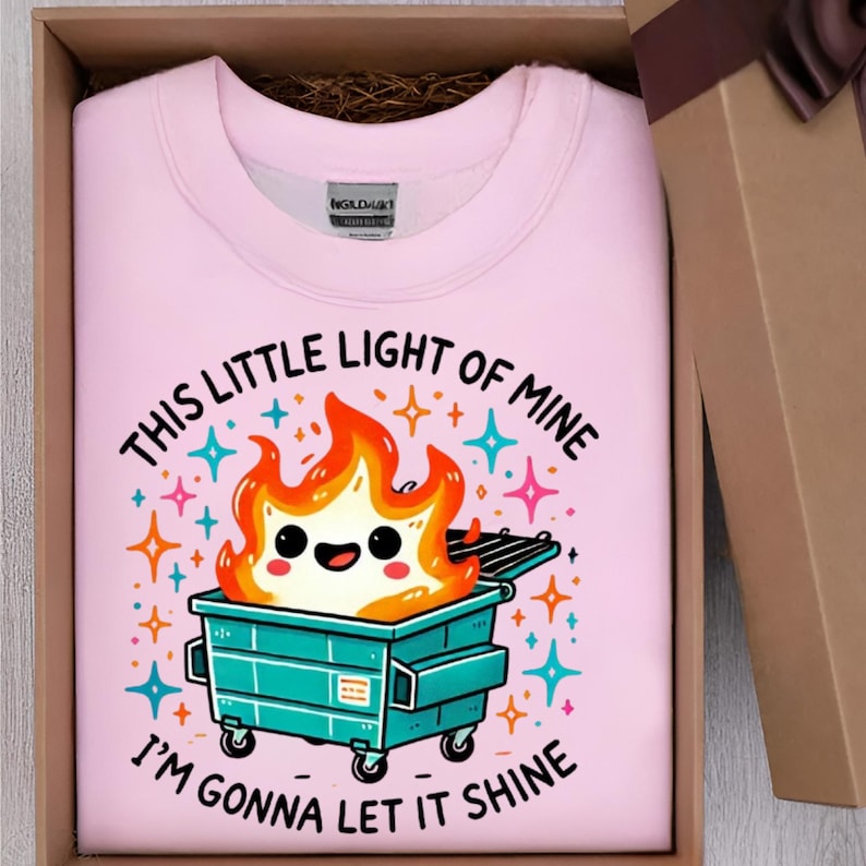 Funny Dumpster Fire Clipart, This Little Light of Mine PNG, Emotional ...