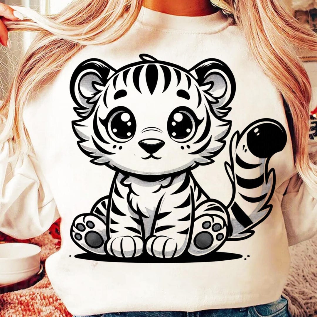 CUTE TIGER SVG, Cute Tiger Svg, Cute Tiger Clipart, Cute Tiger Svg Cut ...