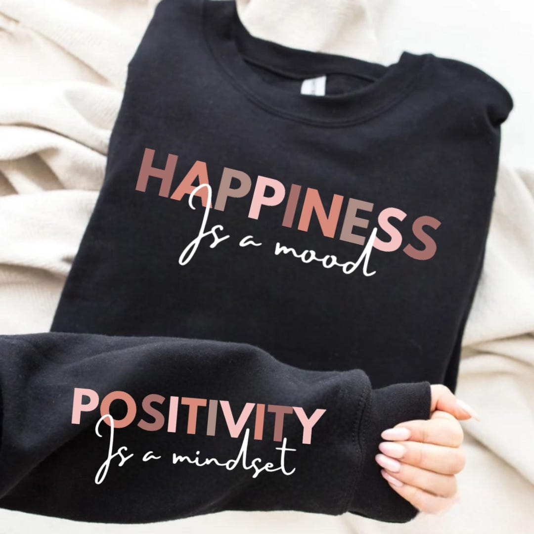 Happiness is a Mood SVG PNG EPS, Boho Motivational Sleeve Shirt Design ...
