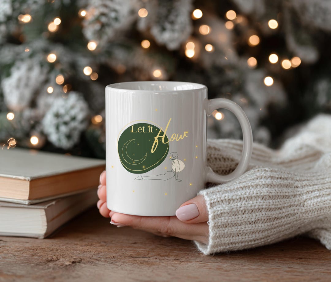 Let It Flow Mug | Mindful Christmas Cup | Mindfulness & Yoga Mug | Self ...
