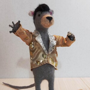 Needle Felted Mouse Elvis Presley Rock'n'roll Rockabilly Wool Sculpture ...
