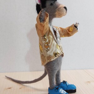 Needle Felted Mouse Elvis Presley Rock'n'roll Rockabilly Wool Sculpture ...