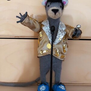 Needle Felted Mouse Elvis Presley Rock'n'roll Rockabilly Wool Sculpture ...