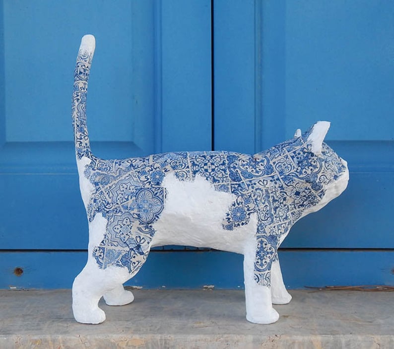 Handmade Fat Cat Figure Sculpture - Etsy