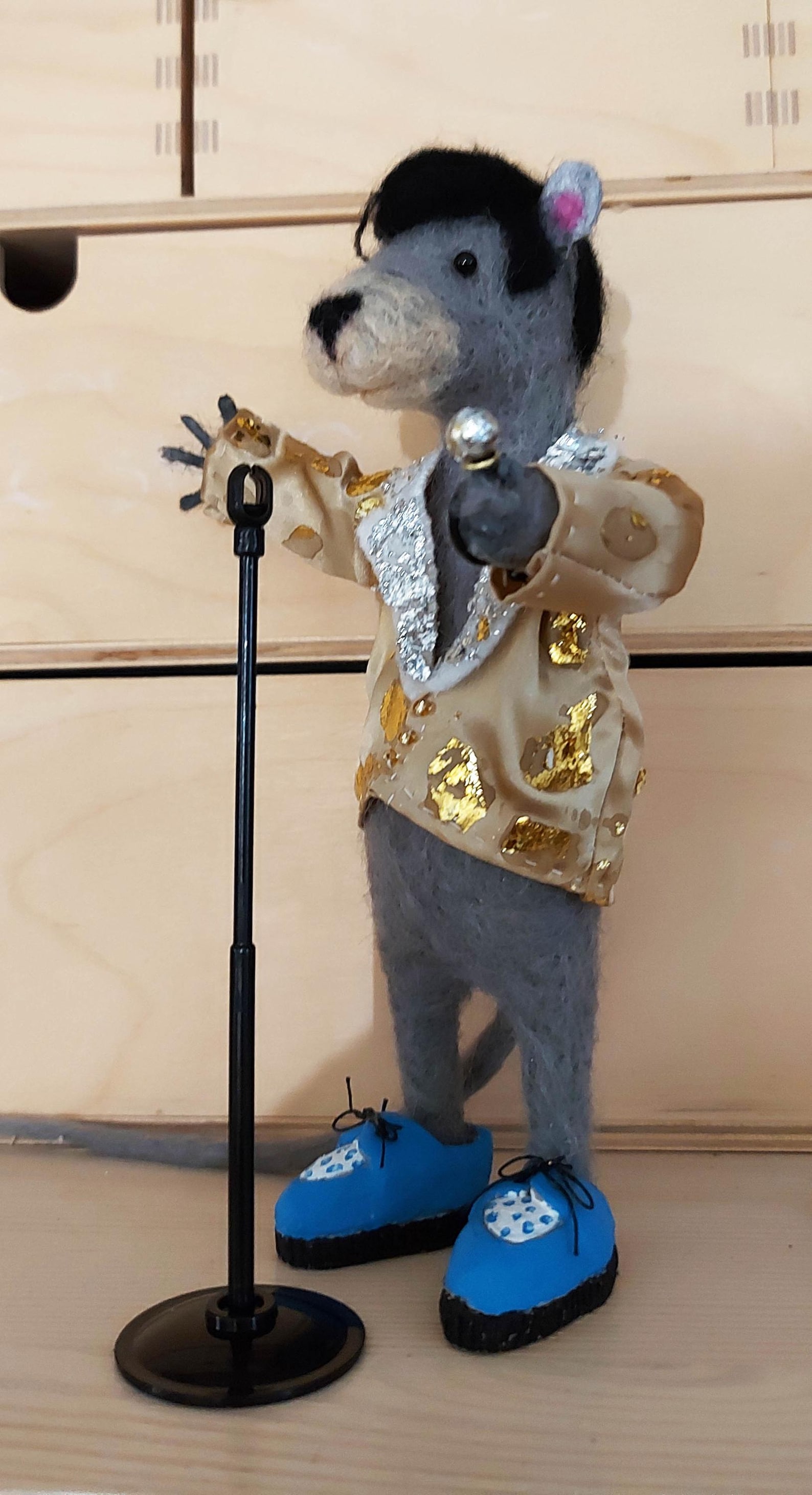 Needle Felted Mouse Elvis Presley Rock'n'roll Rockabilly Wool Sculpture ...