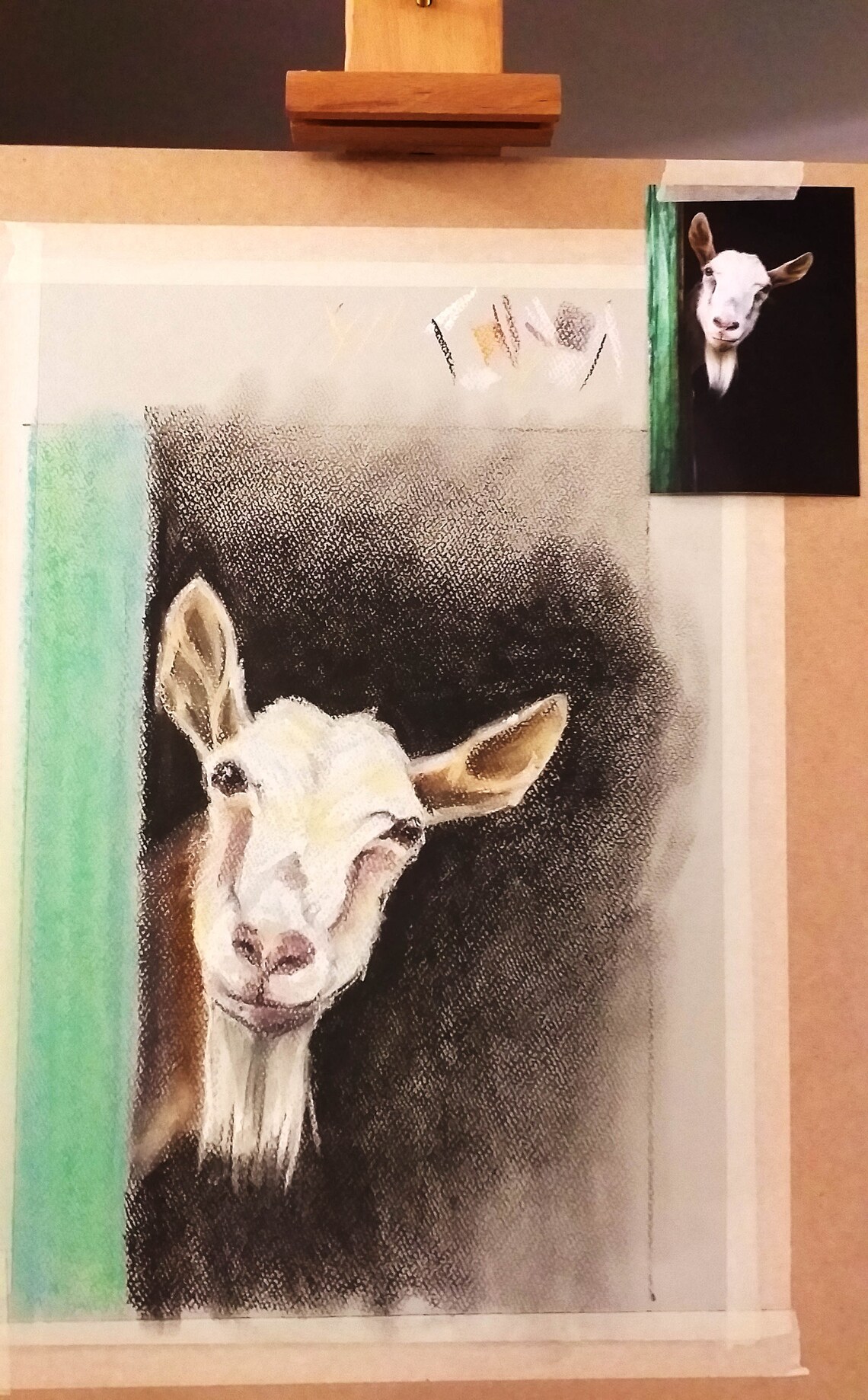 Goat Pastel Farm Animal Portrait - Etsy