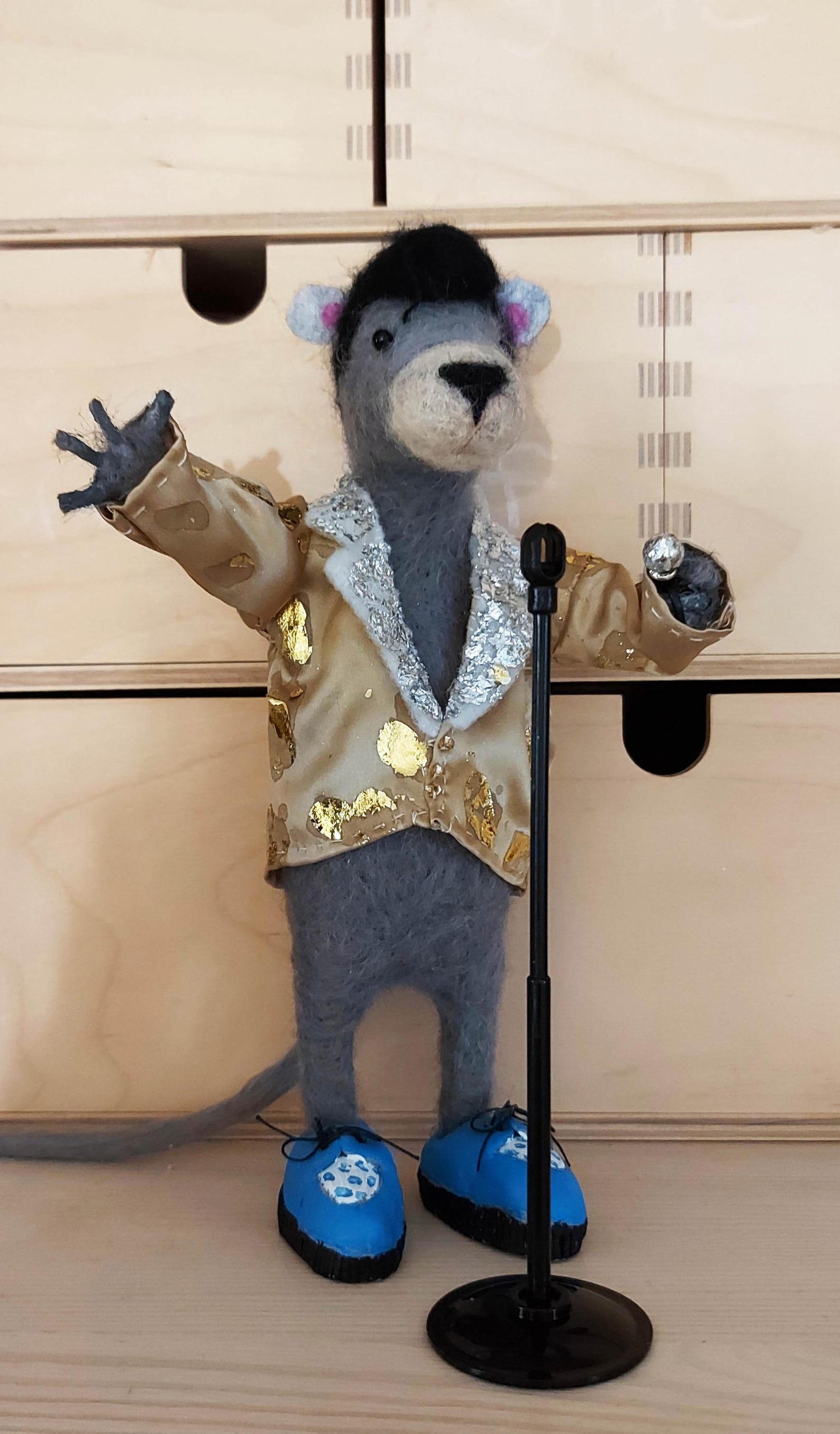 Needle Felted Mouse Elvis Presley Rock'n'roll Rockabilly Wool Sculpture ...