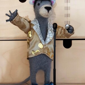 Needle Felted Mouse Elvis Presley Rock'n'roll Rockabilly Wool Sculpture ...
