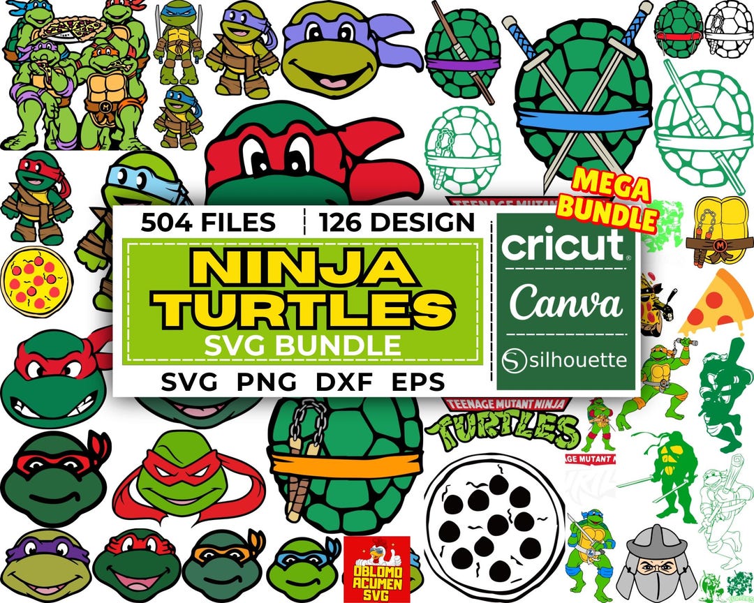 Ninja Turtles SVG PNG Bundle, Ninja Turtles PNG, Ninja Turtles Clipart ...