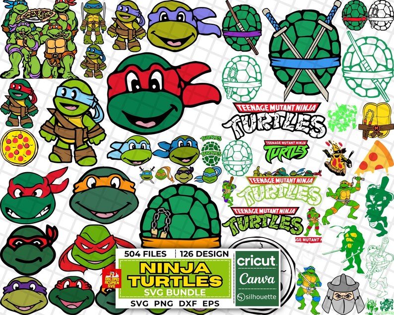 Ninja Turtles SVG PNG Bundle, Ninja Turtles PNG, Ninja Turtles Clipart ...