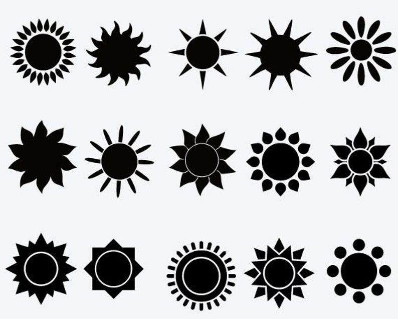 Sun SVG, Sunrise SVG, Sun Clipart, Half Sun Svg, Summer Sun Svg, Sun ...