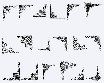 Corner Svg Bundle, Corner Svg, Floral Corner Svg Files, Decorative Page ...