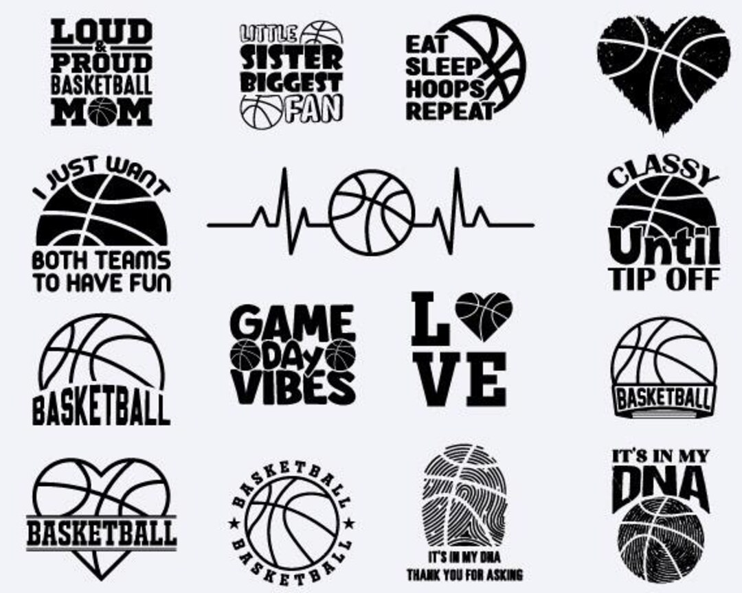 Basketball SVG Bundle, Team Shirt Graphics (digital Download) - Etsy ...