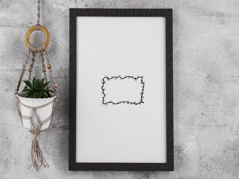 Hand Drawn Rectangle Frame SVG Bundle, Geometric Borders (digital ...